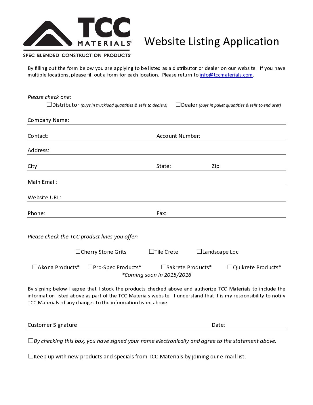 - TCC Materials