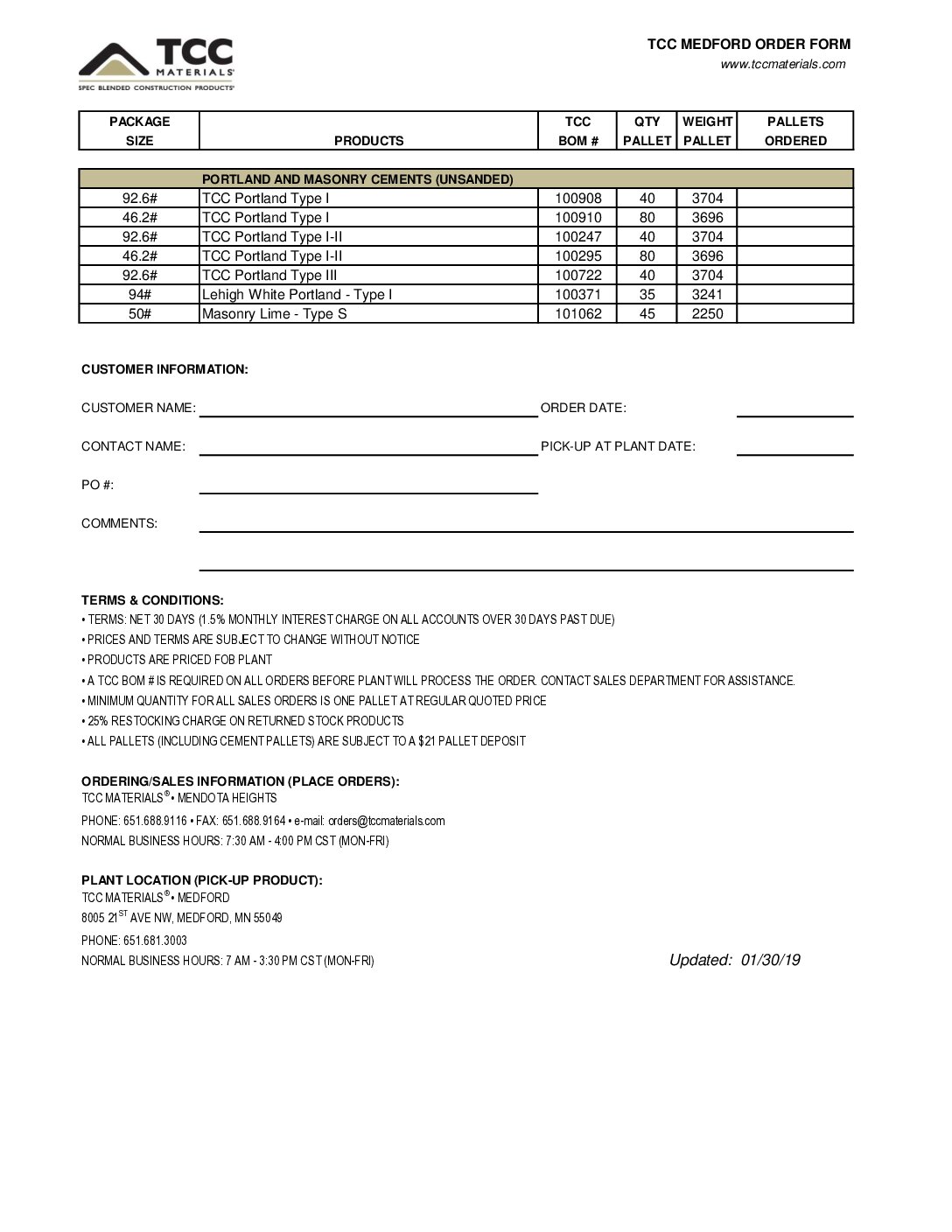 - TCC Materials