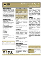 TCC Materials® Portland Cement – Type III – TCC Materials
