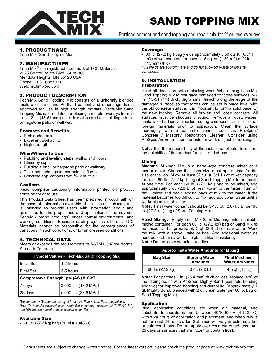- TCC Materials