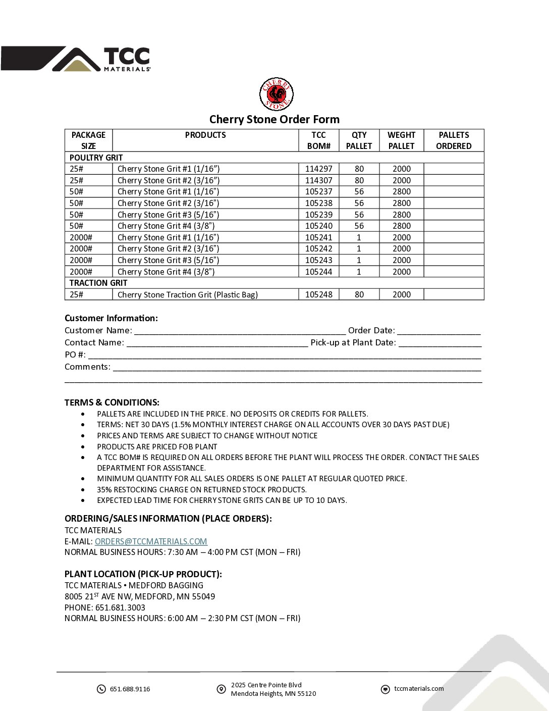 - TCC Materials