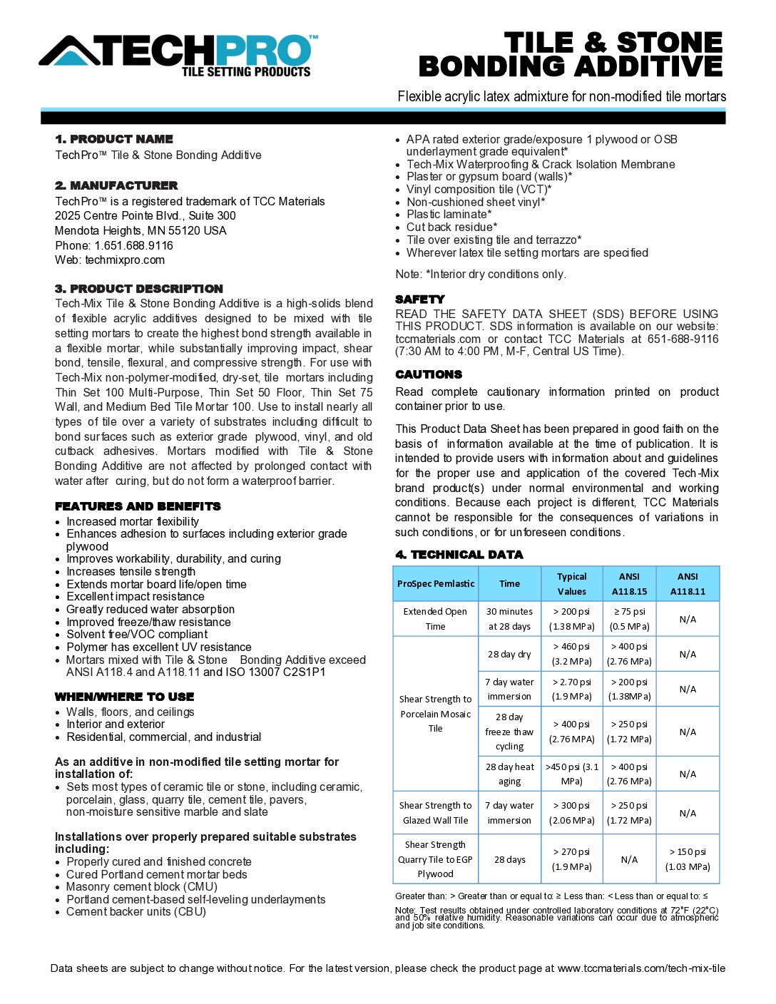 - TCC Materials