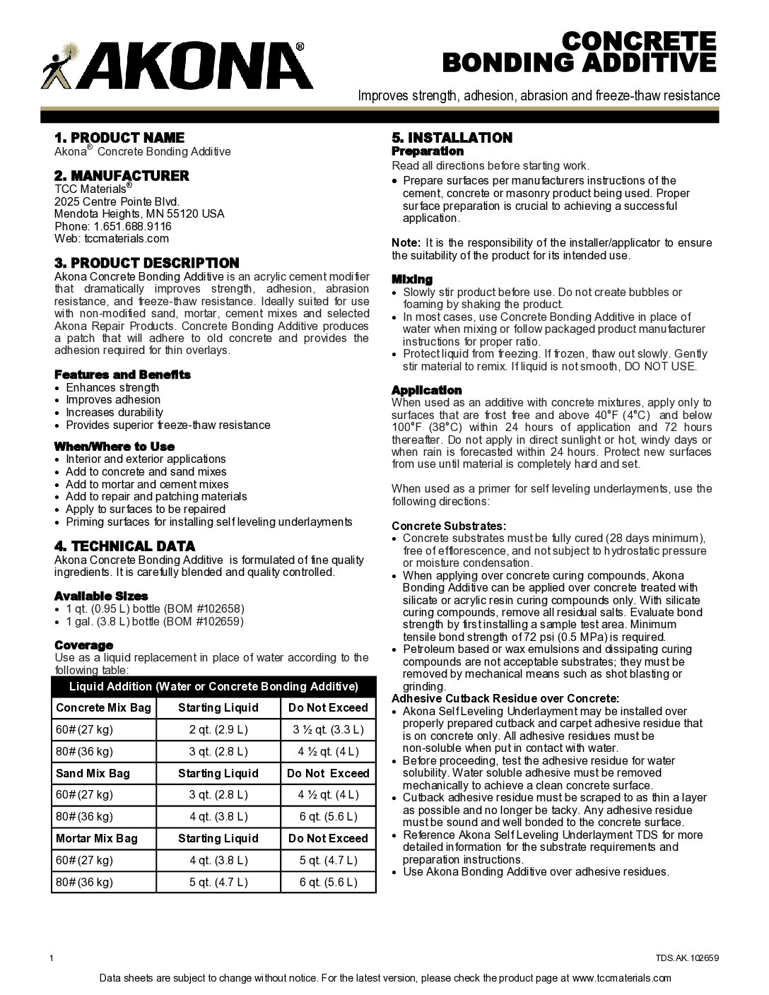 - TCC Materials