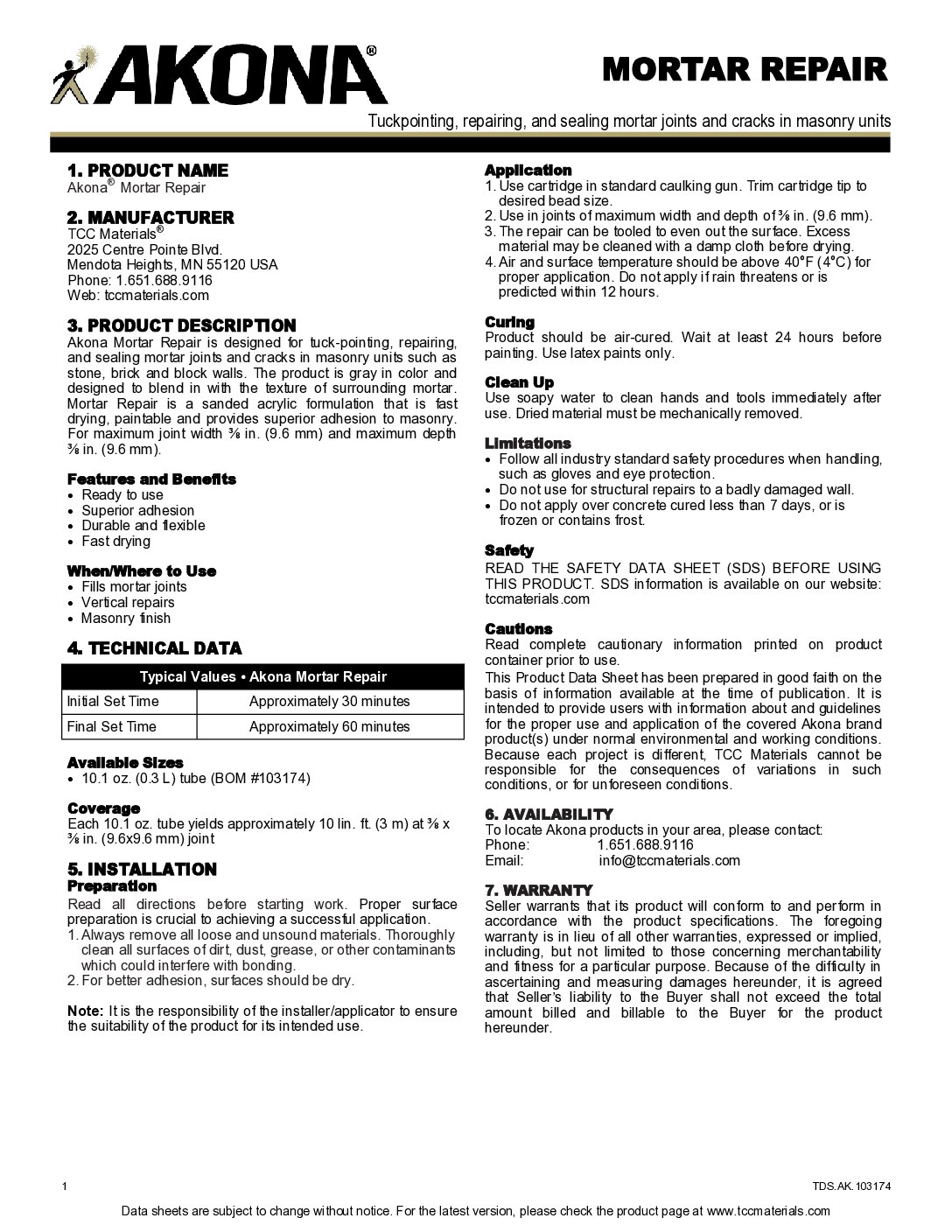 - TCC Materials