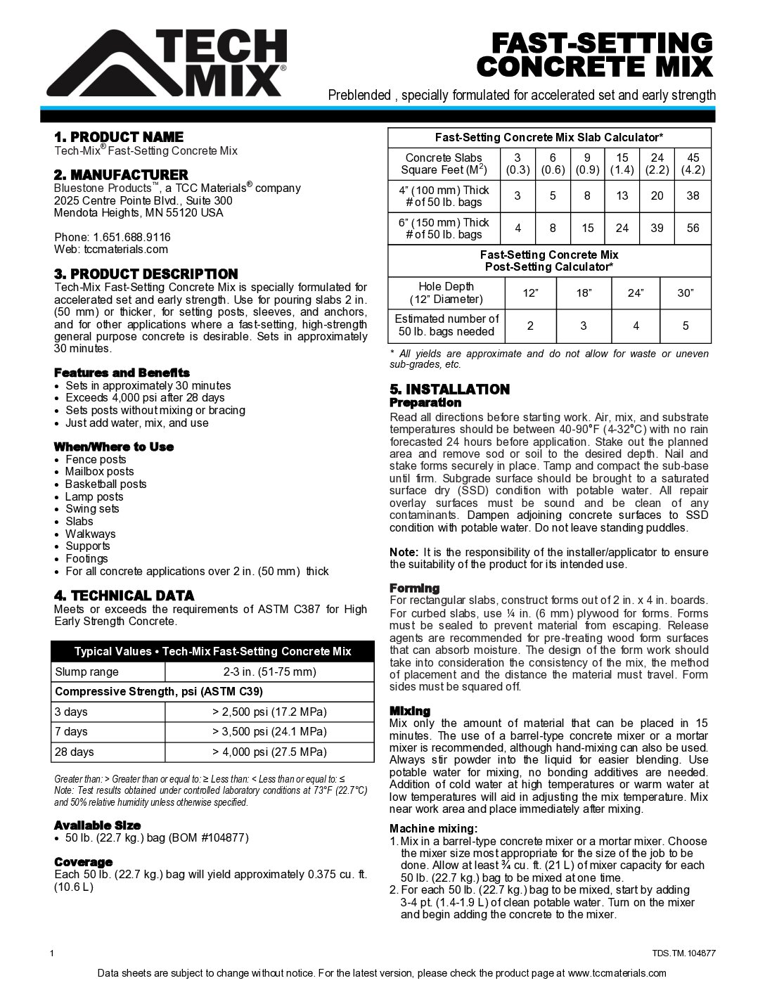 - TCC Materials