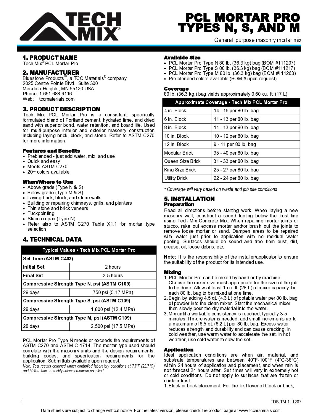 - TCC Materials