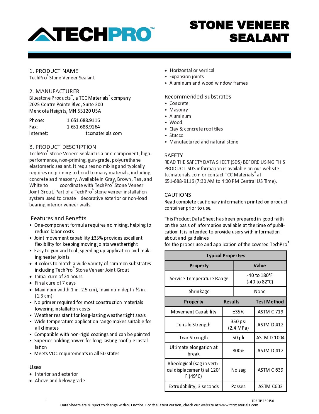 - TCC Materials