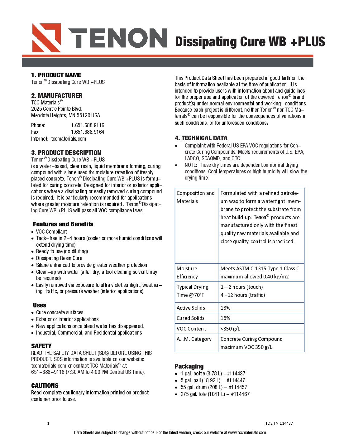- TCC Materials