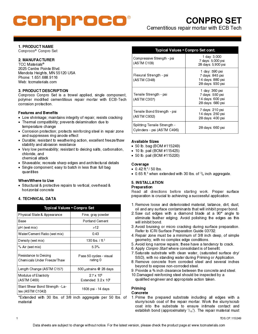 - TCC Materials