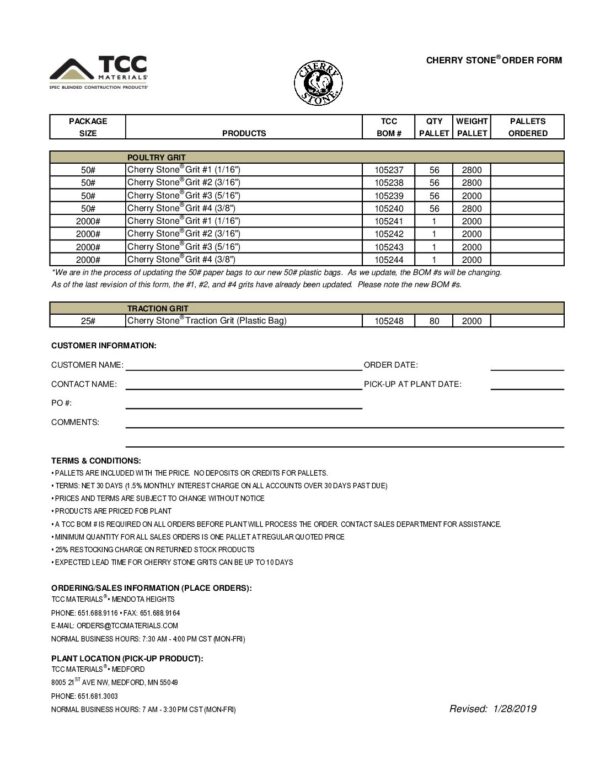 - TCC Materials